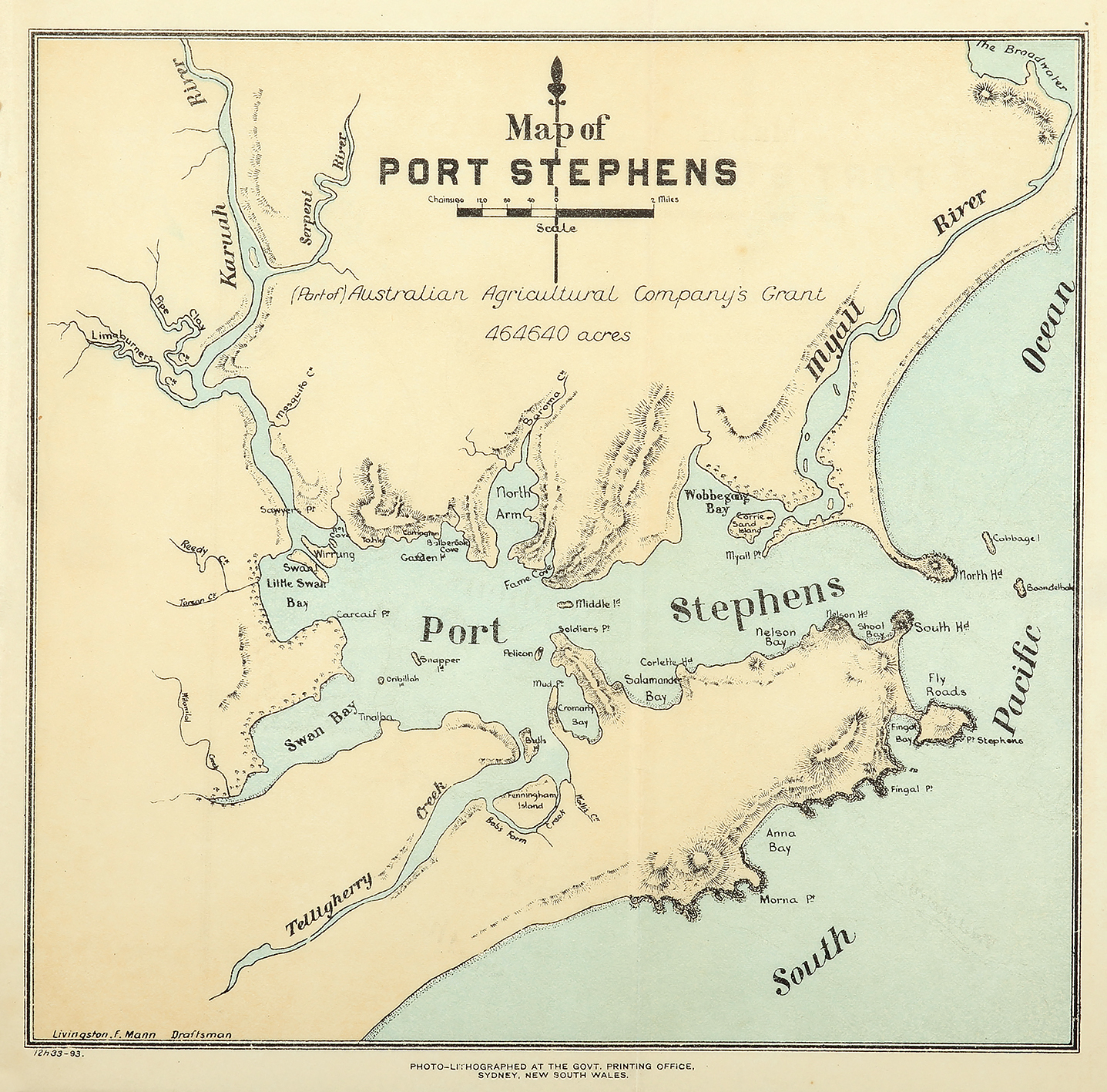 Map of Port Stephens - Antique Print Map Room