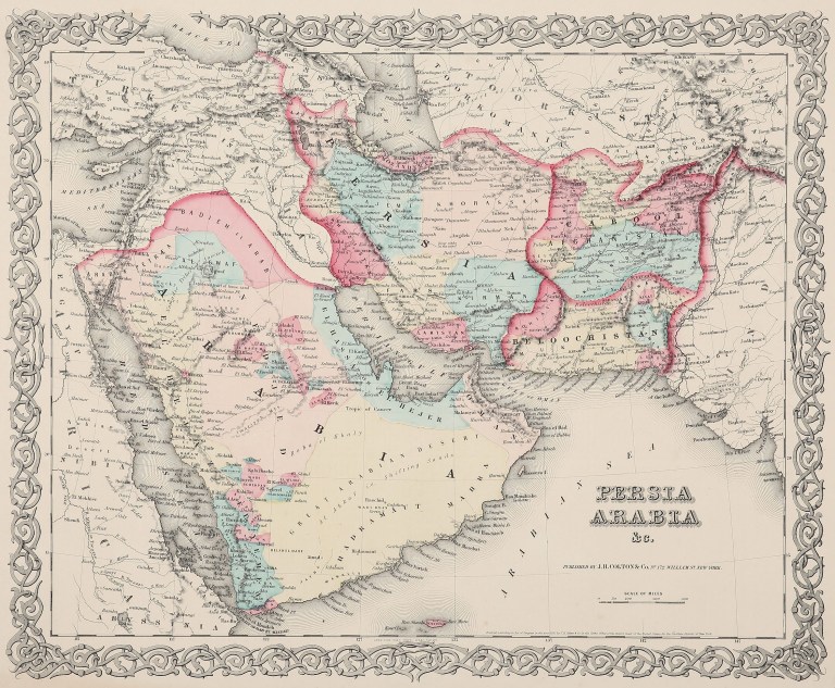 Persia Arabia &c. - Antique Print Map Room